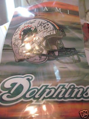 Miami Dolphins Undefeated 17-0 Team Autographed Poster - Autographed ...