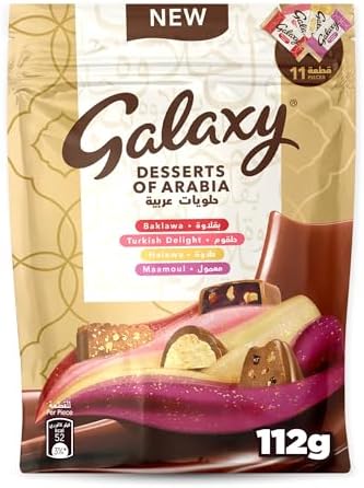 Galaxy Desserts of Arabia, Chocolate Box 112g, 11 Pieces, Turkish ...