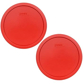 Amazon.com: Pyrex 7403-PC 10 Cup Red Round Plastic Storage Lid - 2 Pack ...