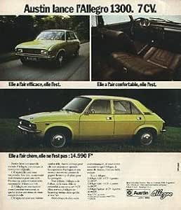 Amazon.com: 1975 AUSTIN ALLEGRO 1300 BERLINE 7CV LARGE COLOR AD - PARIS ...