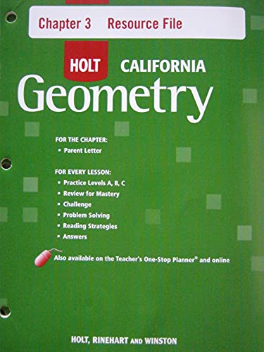 Amazon.com: Holt Geometry California: Chapter Resource File #3 with ...