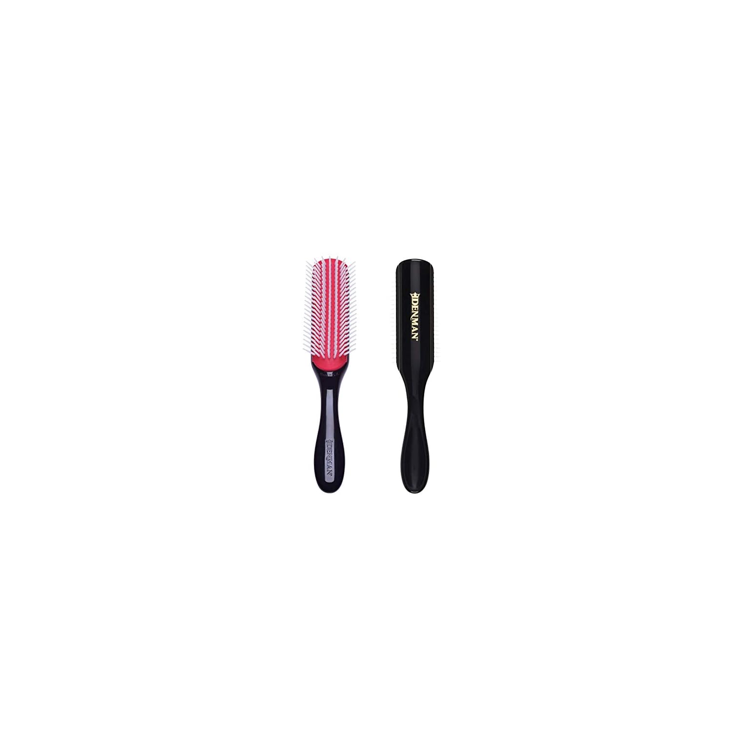 Denman Curly Hair Brush D3 (Black & Red) 7 Row Styling Brush for ...