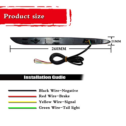 GTinthebox Smoked Lens LED Rear Bumper Reflector Brake Tail Fog Lights ...