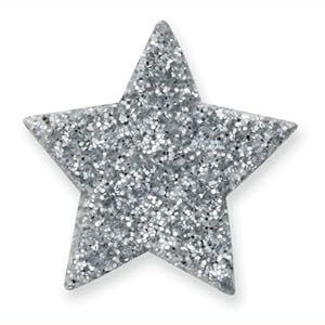 Silver Glitter Stars - Self Adhesive Decorations for Wedding Favours ...