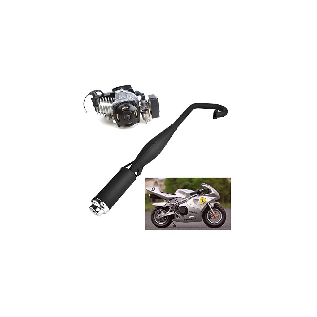 47cc 49cc 2 Stroke Engine Pocket Bike Mini Quad Exhaust Pipe Muffler ...