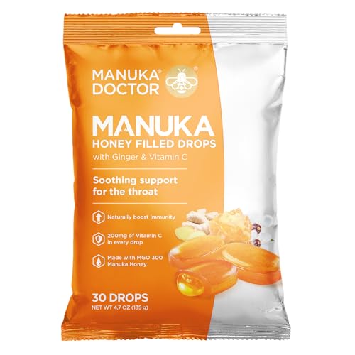 Manuka Doctor Cough Drops, Manuka Middles, 30 Count Honey Filled ...