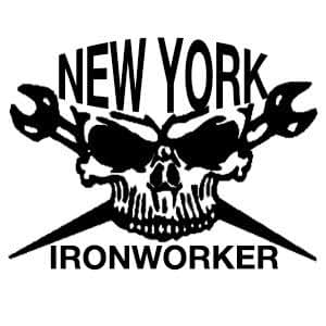 Amazon.com: New York Ironworker Skull Decal, Decal Sticker Vinyl Car ...
