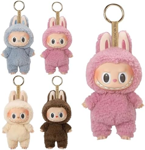 Ayizhiniu Labubu Monster Plush Keychain, Labubu Key Ring, Labubu Doll ...
