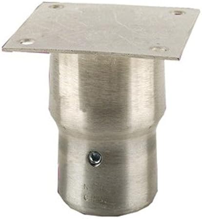 3-9/16" (90mm) High Stainless Steel Leg Socket with Mounting Plate - 2 ...
