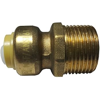 1 PIECE XFITTING 1/2" PUSH FIT X 3/4" MALE NPT ADAPTER - LEAD FREE BRASS - - Amazon.com