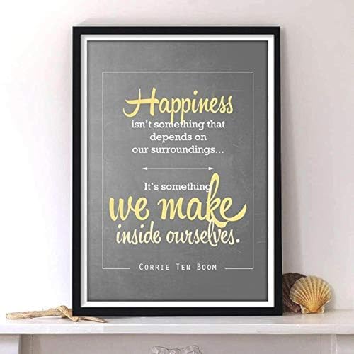 Quotes Thoughts Wall Posters with Black Frame, Wall Arts Home Décor ...