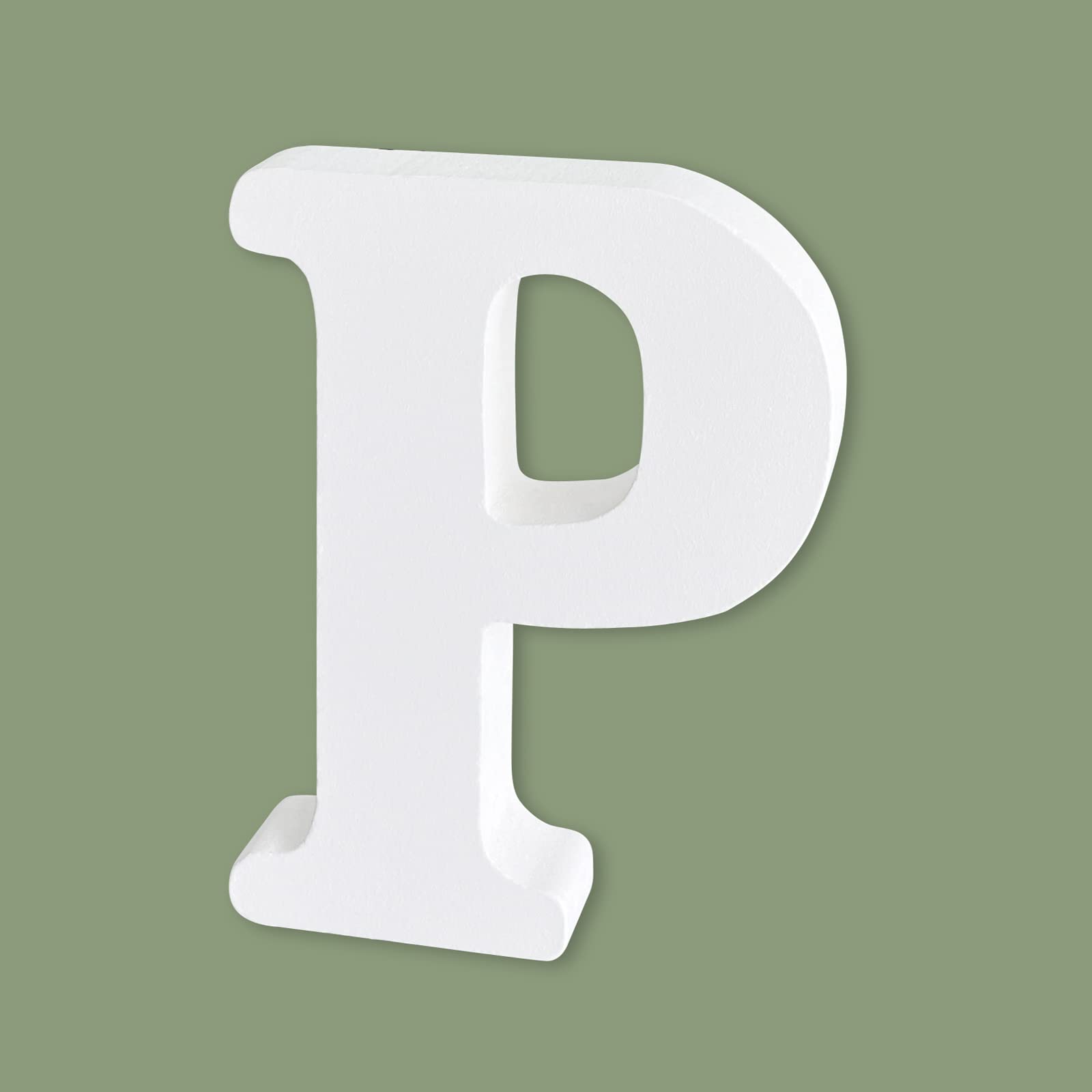 White Wood Letters, 4 Inch Unfinished Wooden Letters For Crafts ...