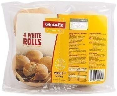 Glutafin Gluten Free 4 Part-Baked White Rolls 200g: Amazon.co.uk ...