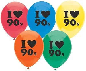 Amazon.com: American Balloon Company 90s Balloons 10 Latex 90s Theme ...