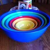 Amazon.com: Trudeau Melamine Mixing Bowls in Assorted Bright Colors ...