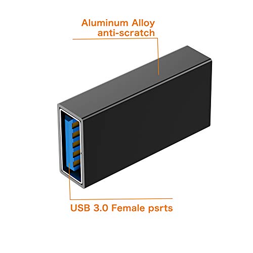 USB 3.0 Adapter,3-Pack Aluminum Type A Female to Female -Connector ...