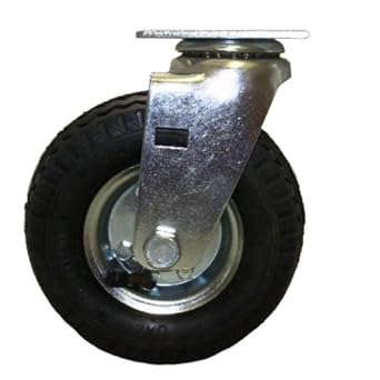 6 Inch Pneumatic Swivel Caster Wheel with Small Top Plate: Amazon.com ...