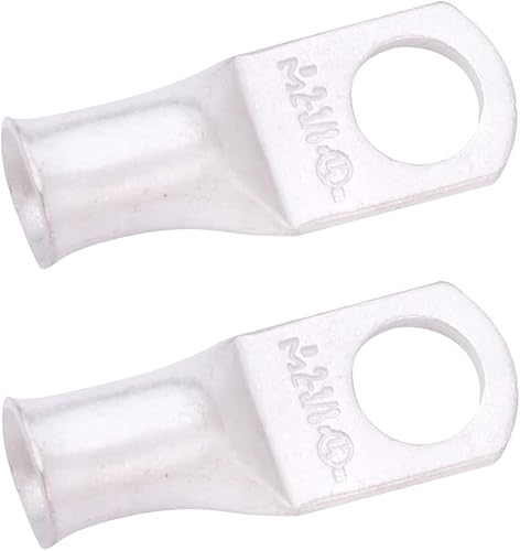 SELTERM 2 AWG 3/8" Stud (2 pcs.) UL Marine Grade Battery Ring Terminal 2 Gauge Connector ...