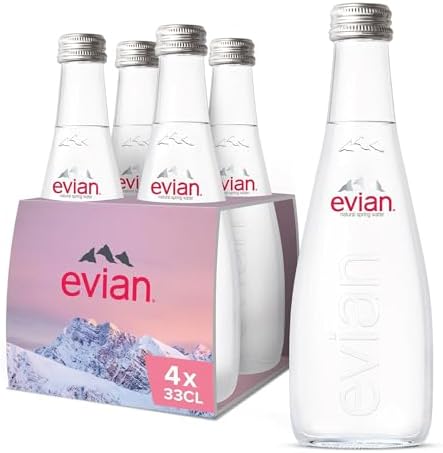 Evian Mineral Water, Naturally Filtered Drinking Water, 330Ml Bottled Water Crafted By Nature ...