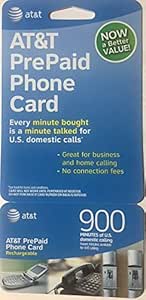 Amazon.com: AT&T 900 Minute Prepaid Phone Card (Calling Card): Electronics
