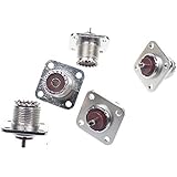 Amazon.com: MOOKEERF SO 239 Connectors SO239 UHF Female RF Coax Connector SO239 4-Hole Flange ...