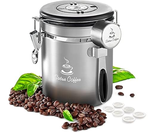 Coffee Canister Airtight Coffee Container - Stainless Steel Coffee ...