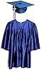 Happy Graduates Medium Blue Shiny Child Graduation Cap, Gown, Tassel ...