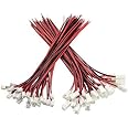 Amazon.com: XINGYHENG 50Pcs 25Pairs 2.54mm 2PIN Female and Male Connecting Plug with Red Black ...