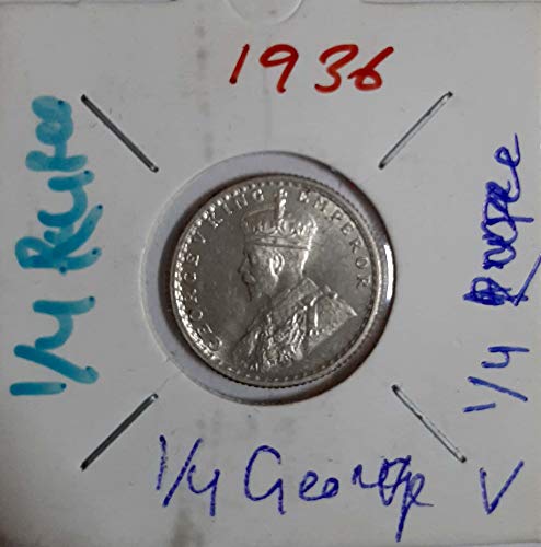 Ananya Antiques and Crafts George V King Emperor 1/4 Rupee Coin (Silver ...