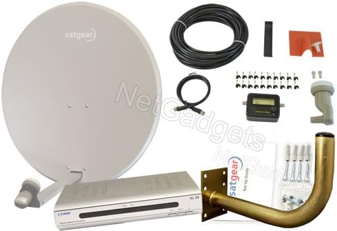 80cm Motorised Satellite Dish & Receiver Kit: Amazon.co.uk: Electronics