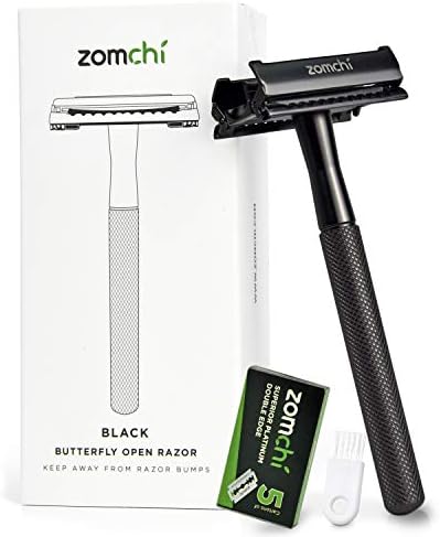 Butterfly Open Razors for Men or Women, Safety Razor with 5 Blades ...