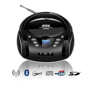 LONPOO LP-D01 Protable CD Boombox FM Radio/USB/Bluetooth/AUX Input and ...