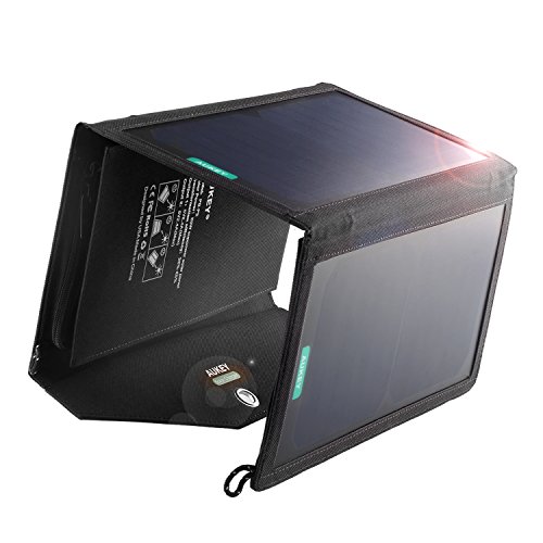 AUKEY 20W 2-Port Solar Charger with SunPower High Efficiency Solar ...