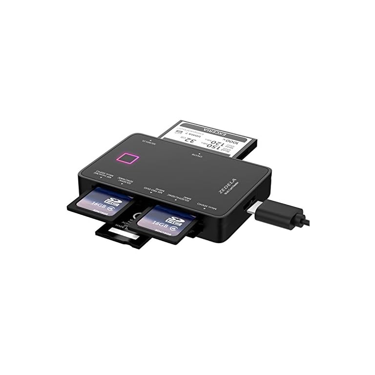 zedela Lettore Schede SD, Lettore Micro SD, 7 in 1 Card Reader USB 3.0 ...