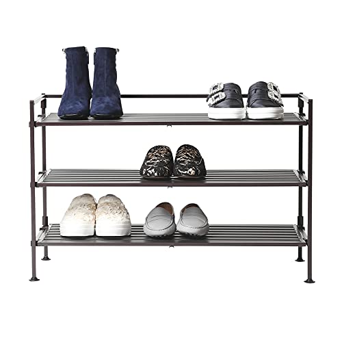 Seville Classics Multi Level Shoe Rack Sturdy Freestanding Shelf for ...