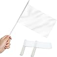 Amazon.com : Anley White Mini Flag 12 Pack - Hand Held Small Miniature ...