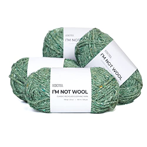 I’M NOT Wool Classic Yarn, 4 Pack, by Ecocitex® - Made from Recycled ...