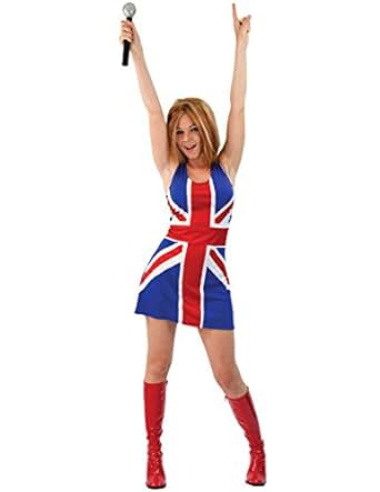 Amazon.com: Orion Costumes Womens Union Jack Dress 90s Ginger Spice ...