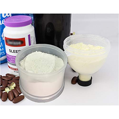 WOWHOUSE Powder Funnel Protein Funnel Supplement Storage for Shaker ...