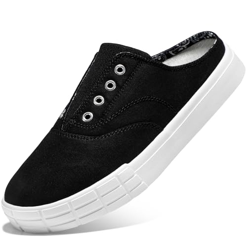 STQ Slip On Shoes Women Backless Orthopedic Casual Canvas Mule Wide ...