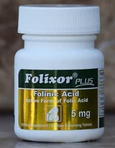 Amazon.com: Folixor Plus- 5mg of 100% Folinic Acid, Slow Dissolving ...