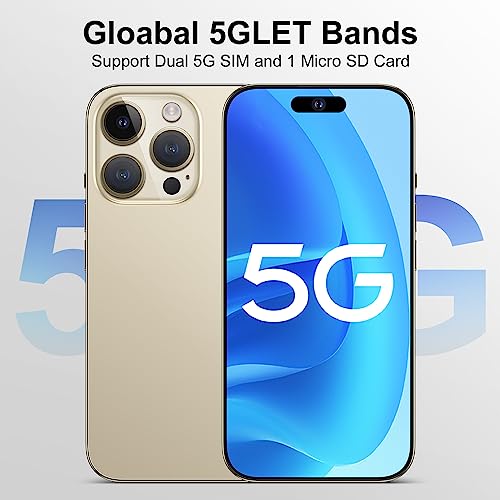 WV LeisureMaster A14 Pro Max 5G Smartphone Unlocked,7.3" FHD+ Display,6GB+128GB/1TB Fully ...