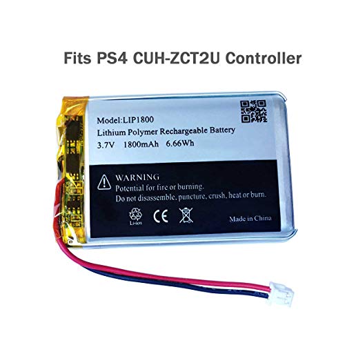 3.7v 1800mAh LiPo Battery for Sony DualShock 4 PS4 Controller Battery ...