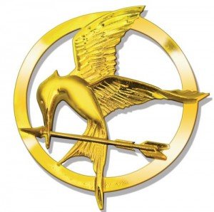 Hunger Games Katniss Mockingjay 18K gold plated brooch / Pin: Amazon.co ...