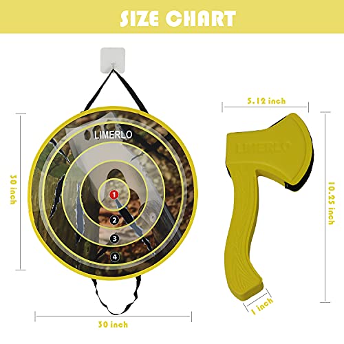 Limerlo Toy Foam Axe Throwing Game Set for Kids Adults with 30” Large ...