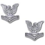 Amazon.com: Navy E-5 Collar Device Rank Insignia : Clothing, Shoes ...