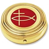 Amazon.com: Holy Lamb of God w Latin Cross Design Gold Plate Catholic ...