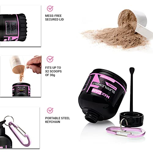 MAXGAIN Supplement Funnel - Portable 60g Protein Powder Container For ...