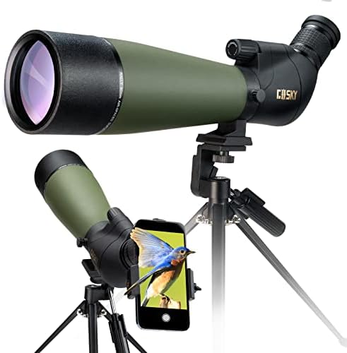 GOSKY Updated 20-60x80 Spotting Scope with Tripod, Carrying Bag - BAK4 ...