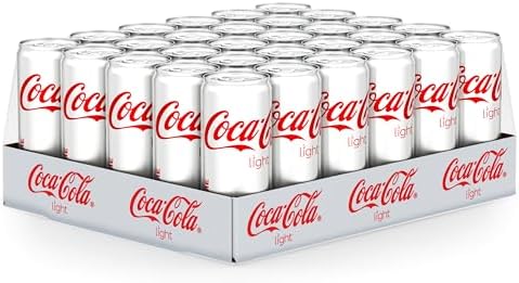 Coca-Cola Coca Cola Light Carbonated Soft Drink, Cans, 30 x 250 ml ...